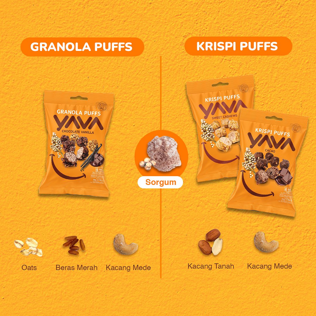 Yava Bali Krispi Puffs Cacao 45g | Shopee Philippines