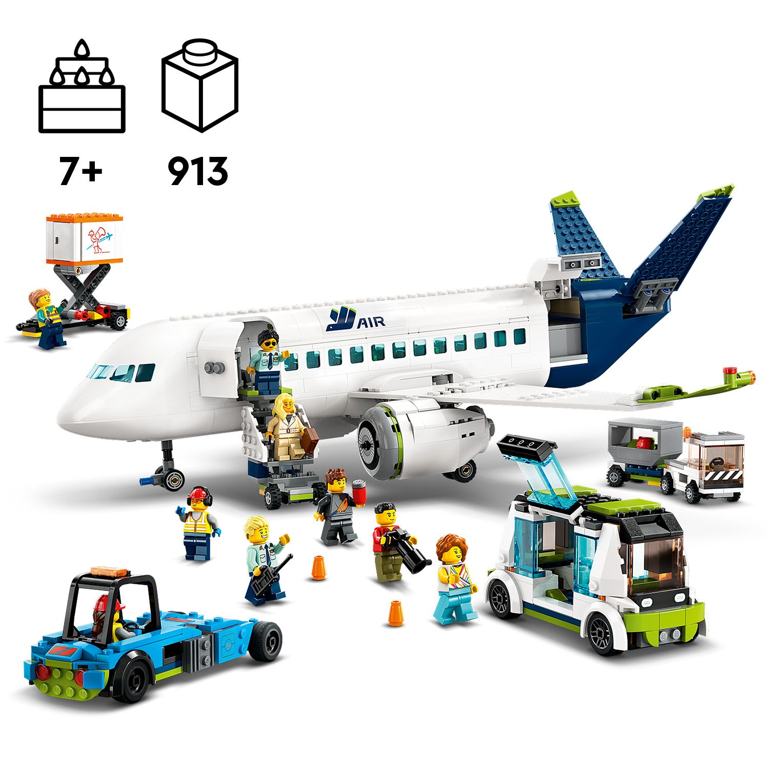 LEGO City 60367 Passenger Airplane (913 Pieces), Building Blocks ...