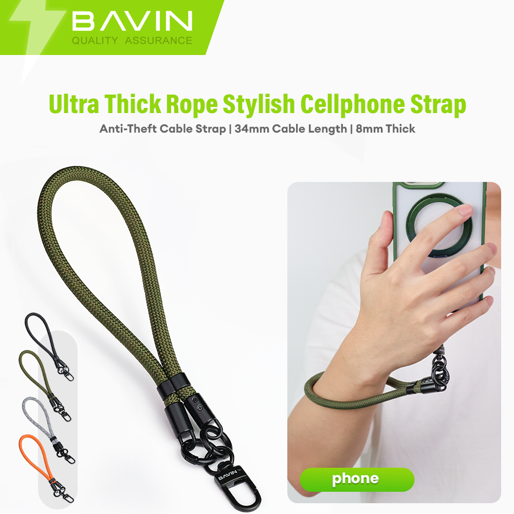 BAVIN BE14 Phone Lanyard Wrist Strap Ultra Thick Rope Stylish for Phone ...