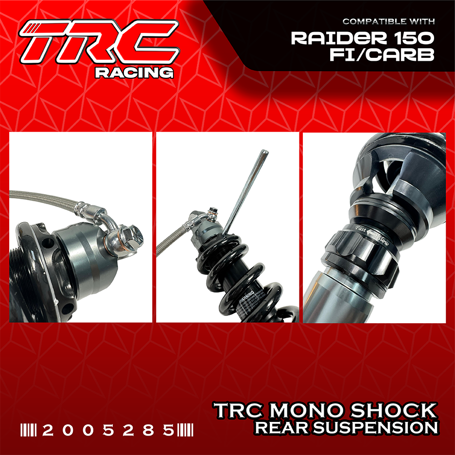 TRC Racing CNC 285mm Shock Suspension Raider 150 Carb / Fi Fully ...