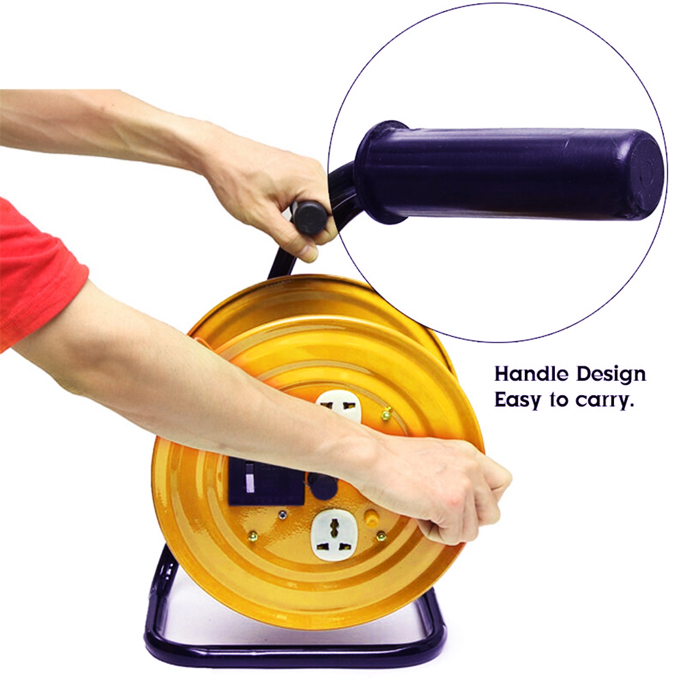 High quality outdoor Heavy Duty Cable Reel Extension Wire 3Socket With ...
