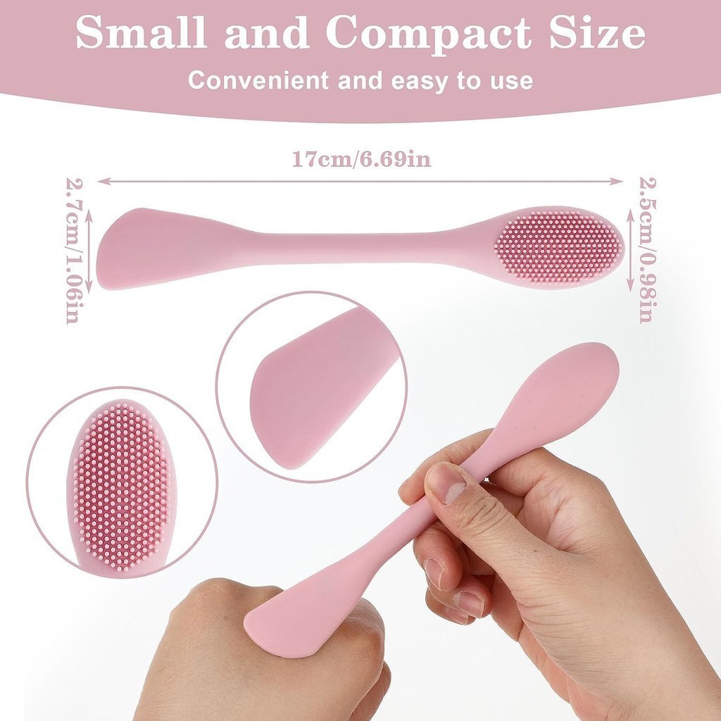 Double-Headed Mask Brush Reusable Silicone Face Cleaner Double Facial ...