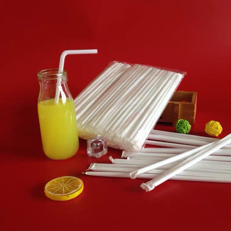 100pcs/pack Individually Packaged Straws Soda Straws Disposable Food ...