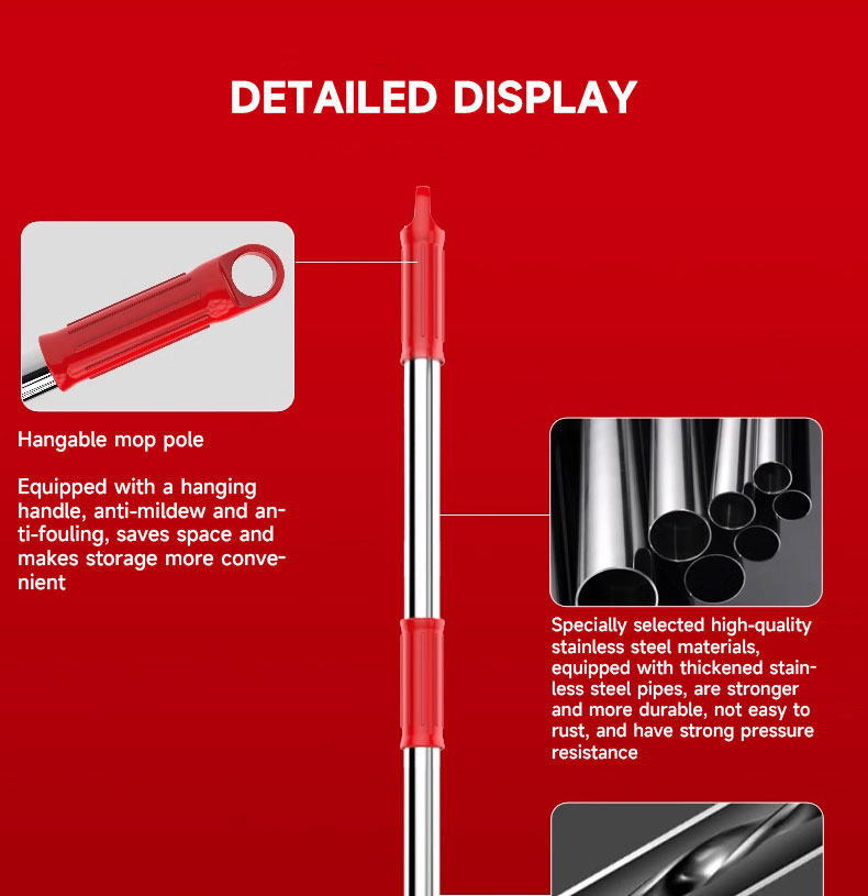 Oimiu 360 Mop With Spinner Rorating Map Squeezer Floor Cleaning Heavy ...