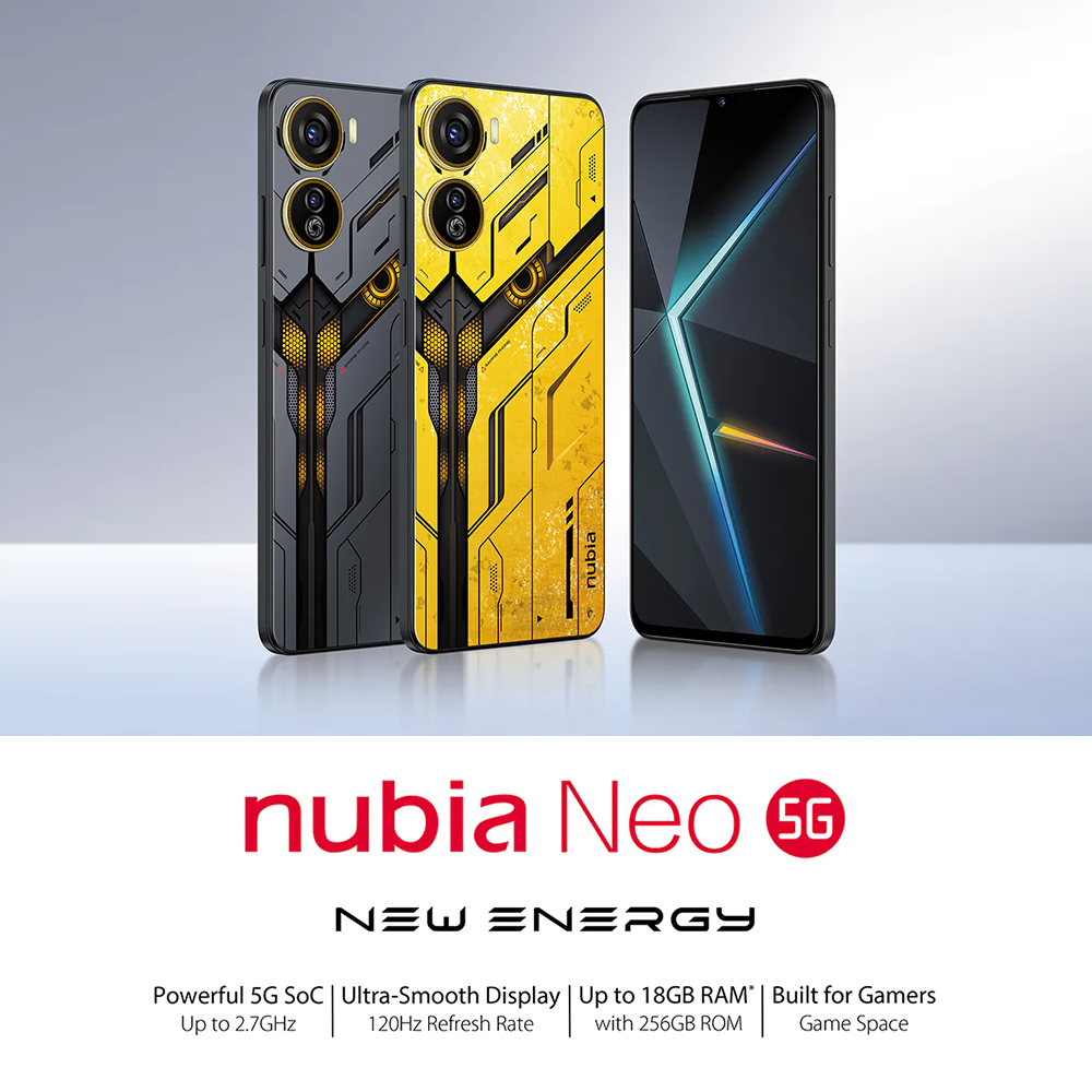 Nubia Neo 5G 8GB RAM 256GB ROM Unisoc T820 50MP Main Camera 6.6 Inches ...