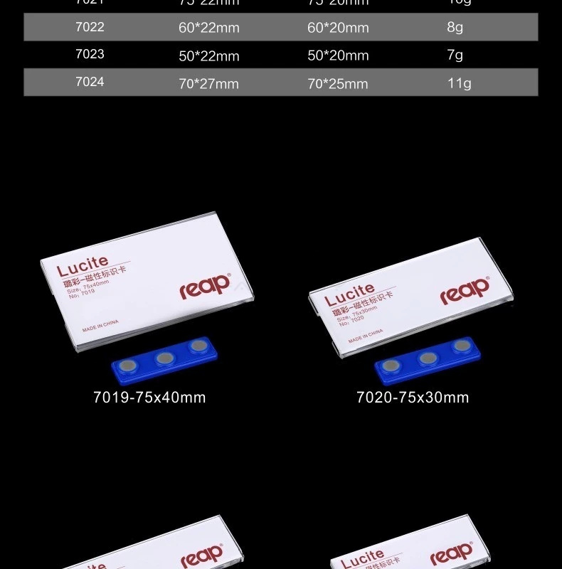 Authentic REAP Acrylic Lucite Magnetic Name Tag Badge Magnet Badges Id ...