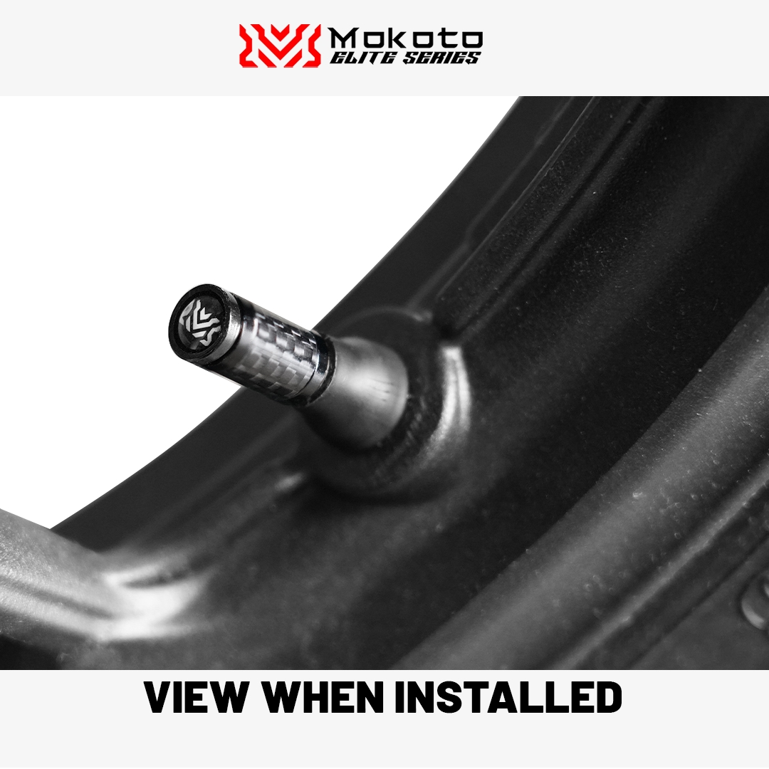 MOKOTO ELITE SERIES TIRE VALVE PITO CAP CARBON FIBER UNIVERSAL FOR ...