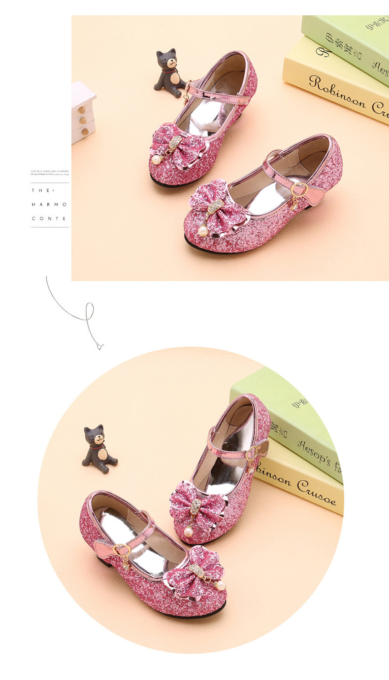 【ready stock】Fashion Princess heels Shoes leather sandals for kids ...