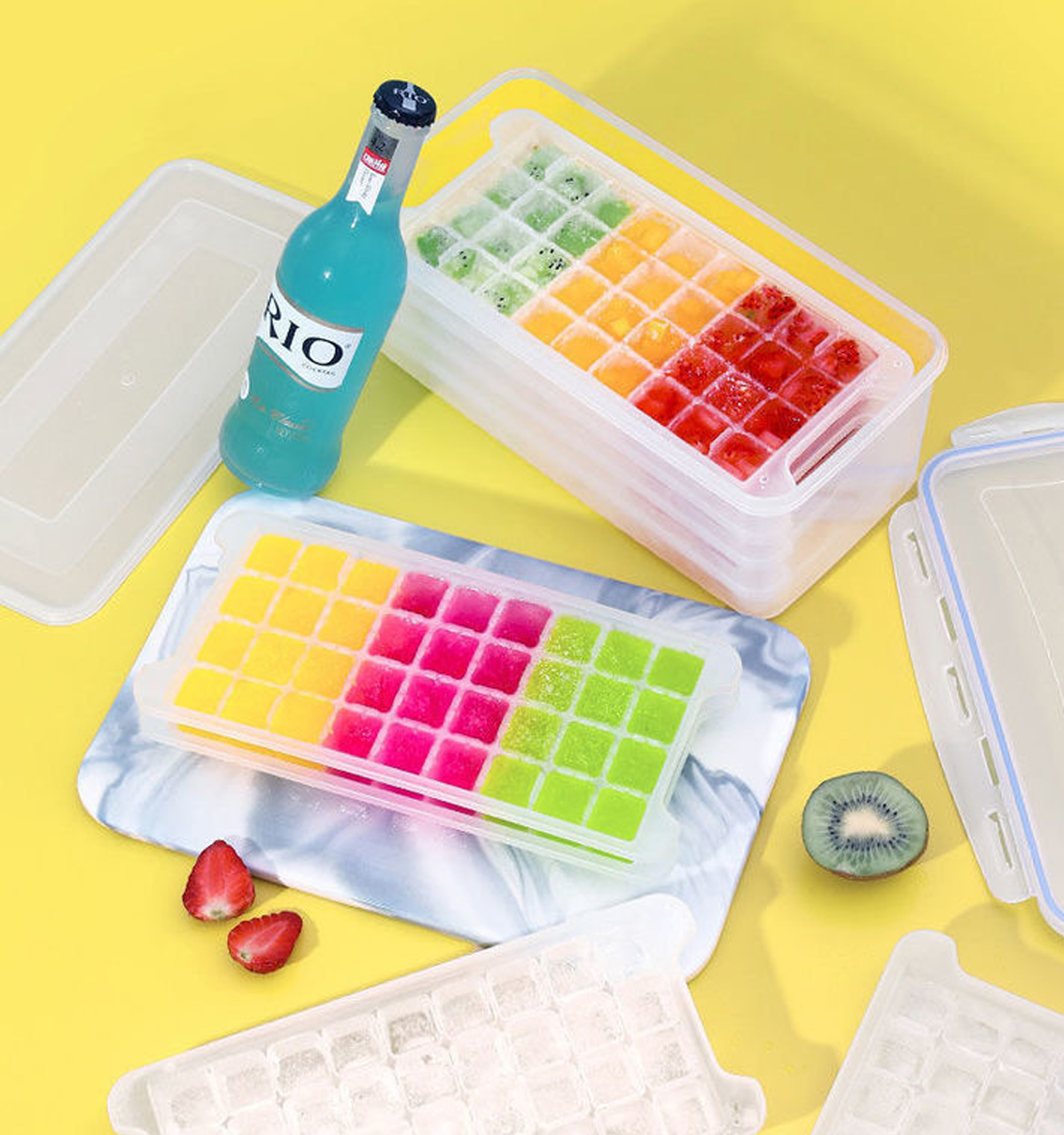 144 grids With box Ice shovel Cream Cocktail Cold Drink Ice Molder Ice ...