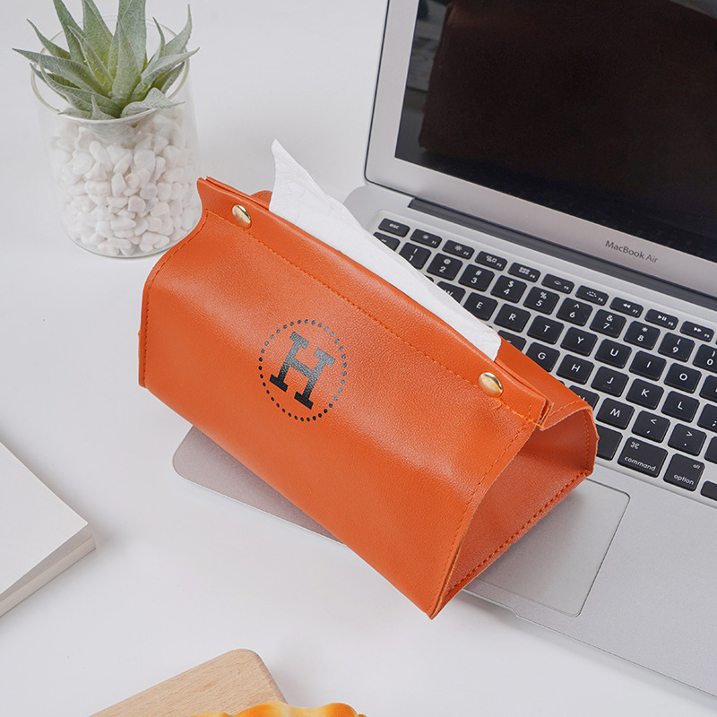 Portable PU Leather paper towel tissue Box Home Office Car Bed/Bath ...