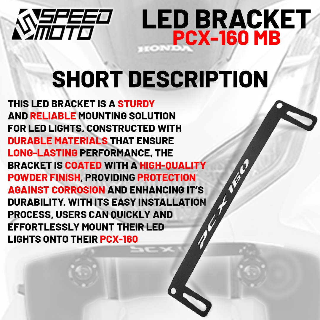 PCX 160 LED BRACKET MATTE BLACK MINI DRIVING LIGHT SUPPORT FOR HONDA ...