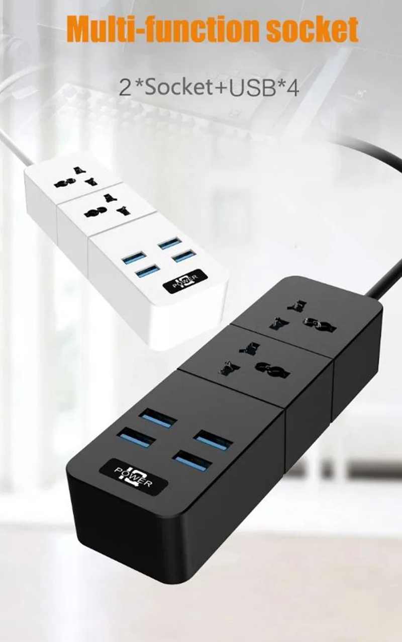 Sunsonic Tb-T07 3.1A Universal Power Socket Extension With 2 Ac Sockets ...