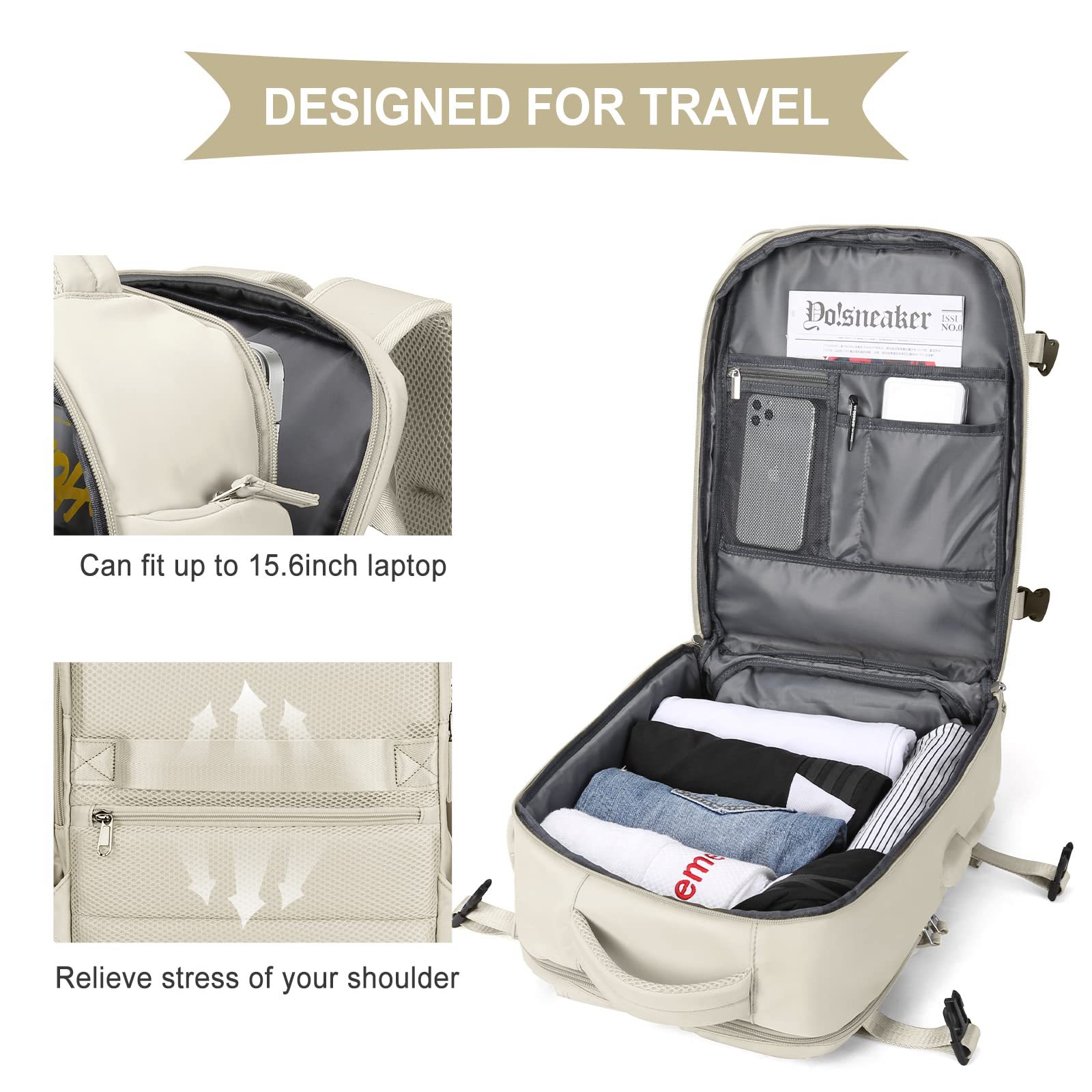 Laptop Backpack 16 inch Multifunction Travel Backpack Waterproof ...