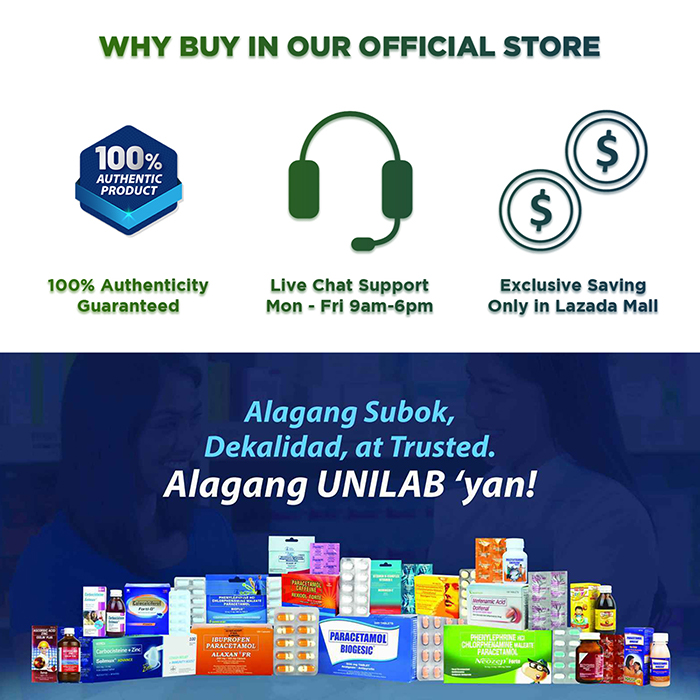 United Home Unilab Muskelax 40 Tablets Ibuprofen + Paracetamol | Shopee ...