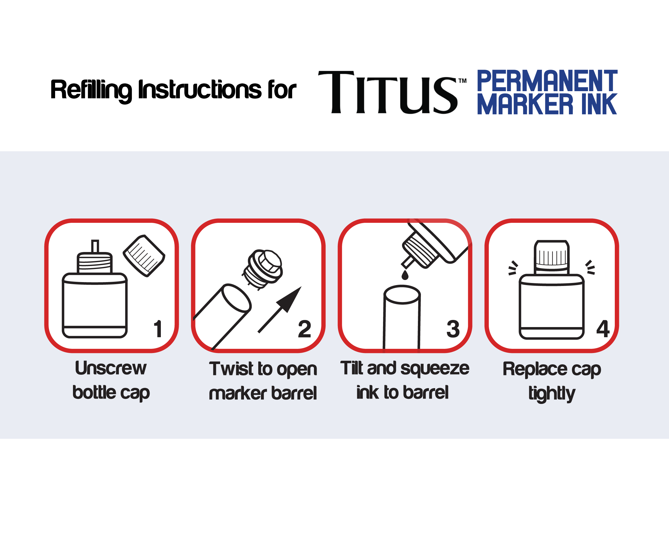 12pcs Titus Permanent Marker Bullet Refill Ink | Shopee Philippines