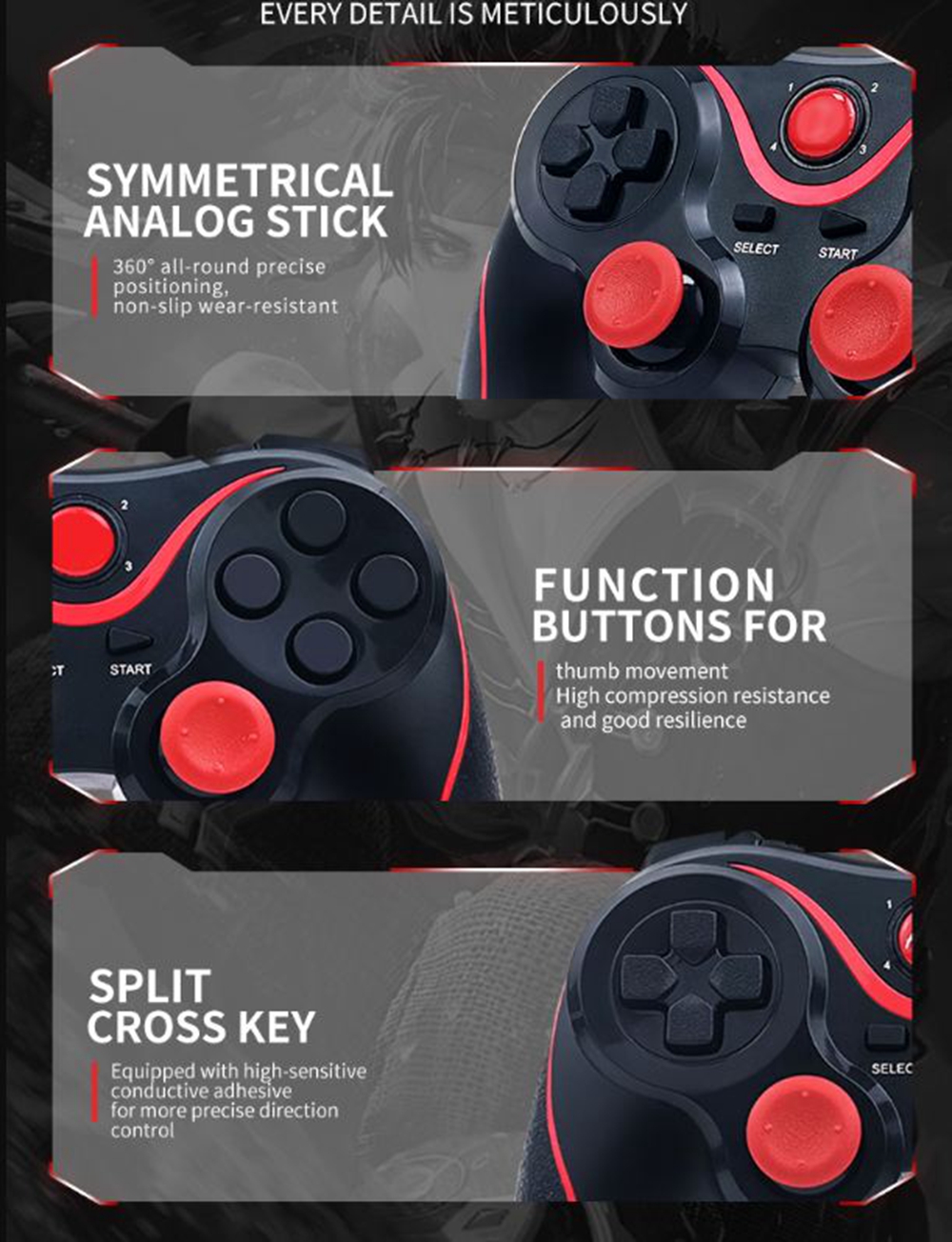 Ipega X3/T3 Wireless Bluetooth Gamepad Game Controller | Shopee Philippines