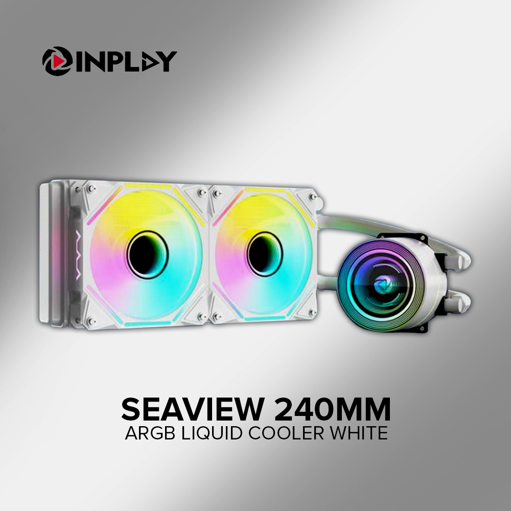 EasyPC| Inplay Seaview 240mm CPU Liquid Cooler| ARGB| Black and White ...