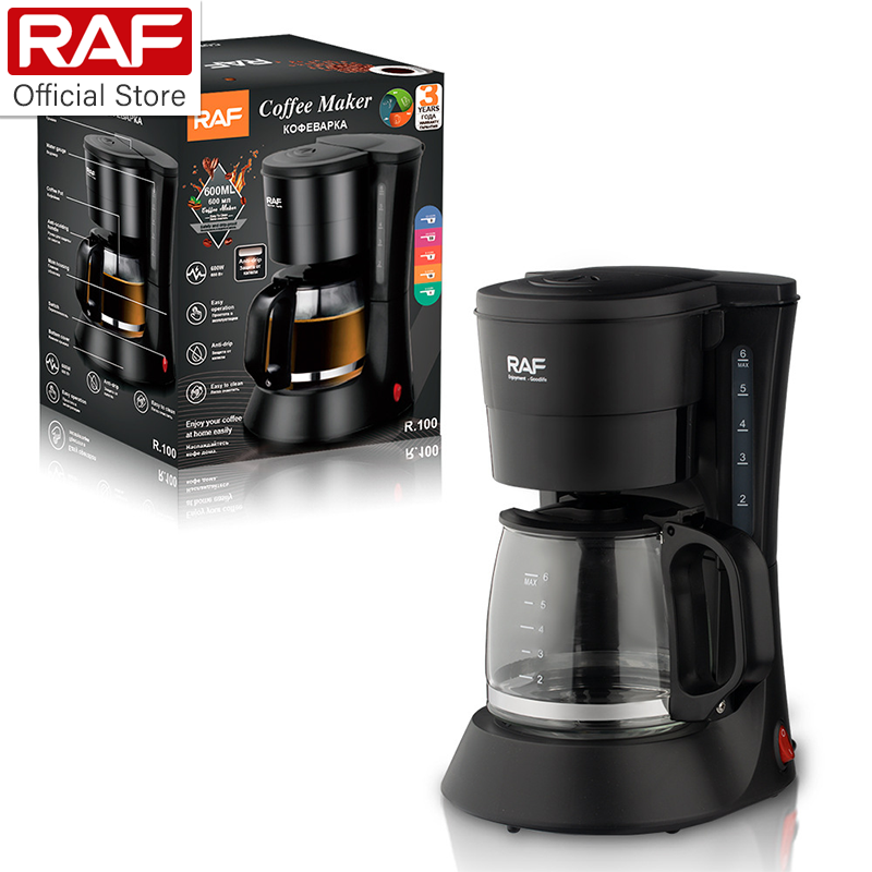 RAF Coffee Maker 600ML Coffee Machine Household Americano Drip Electric ...