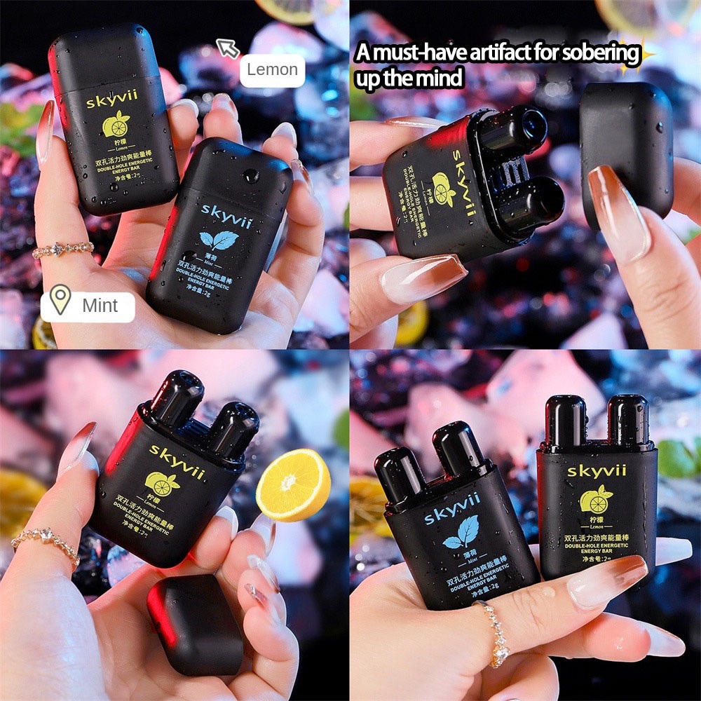 skyvii double hole Energy bar inhailer for nose Nasal Inhaler Double ...