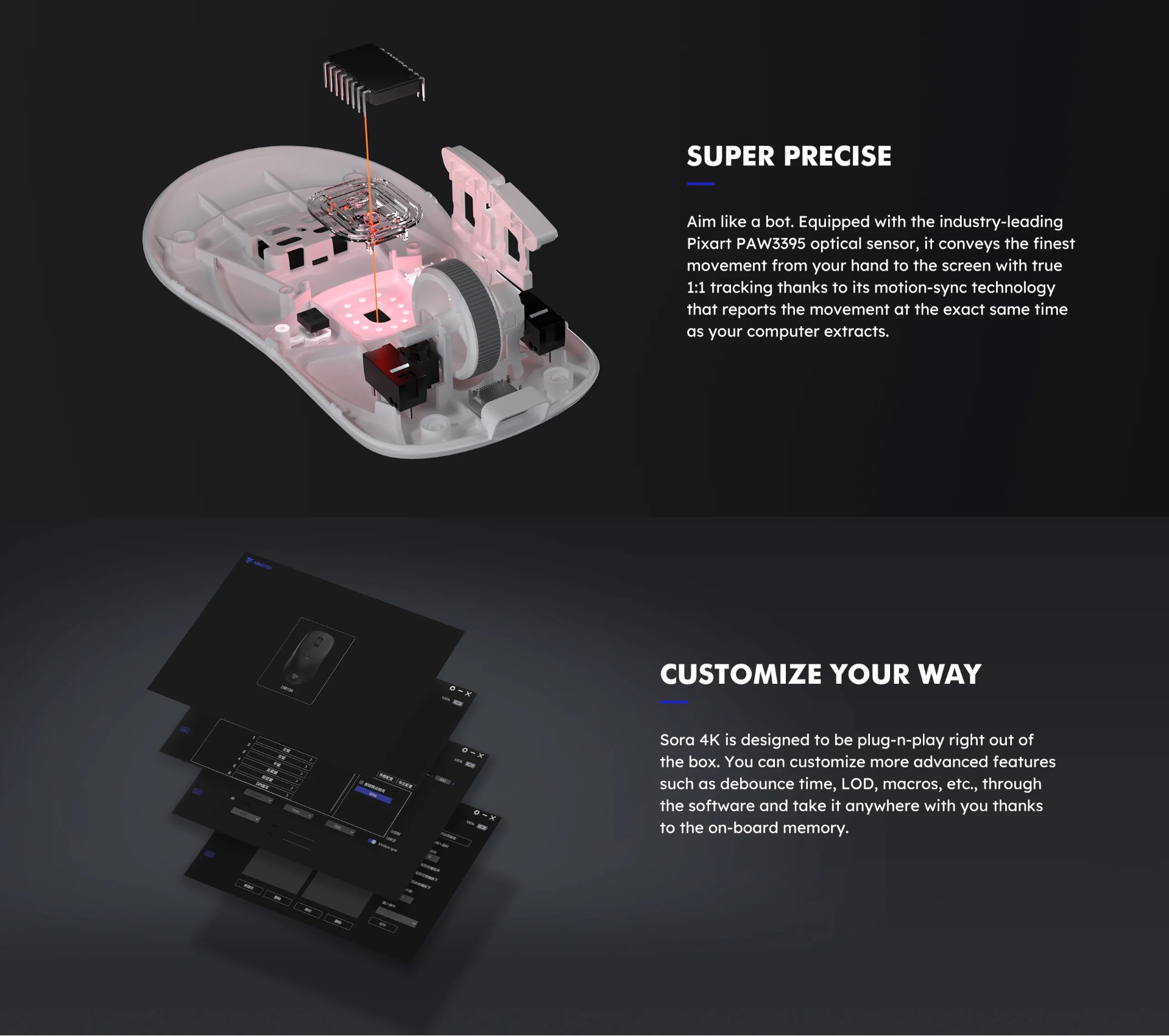 Ninjutso Sora 4K Wireless Gaming Mouse | Shopee Philippines