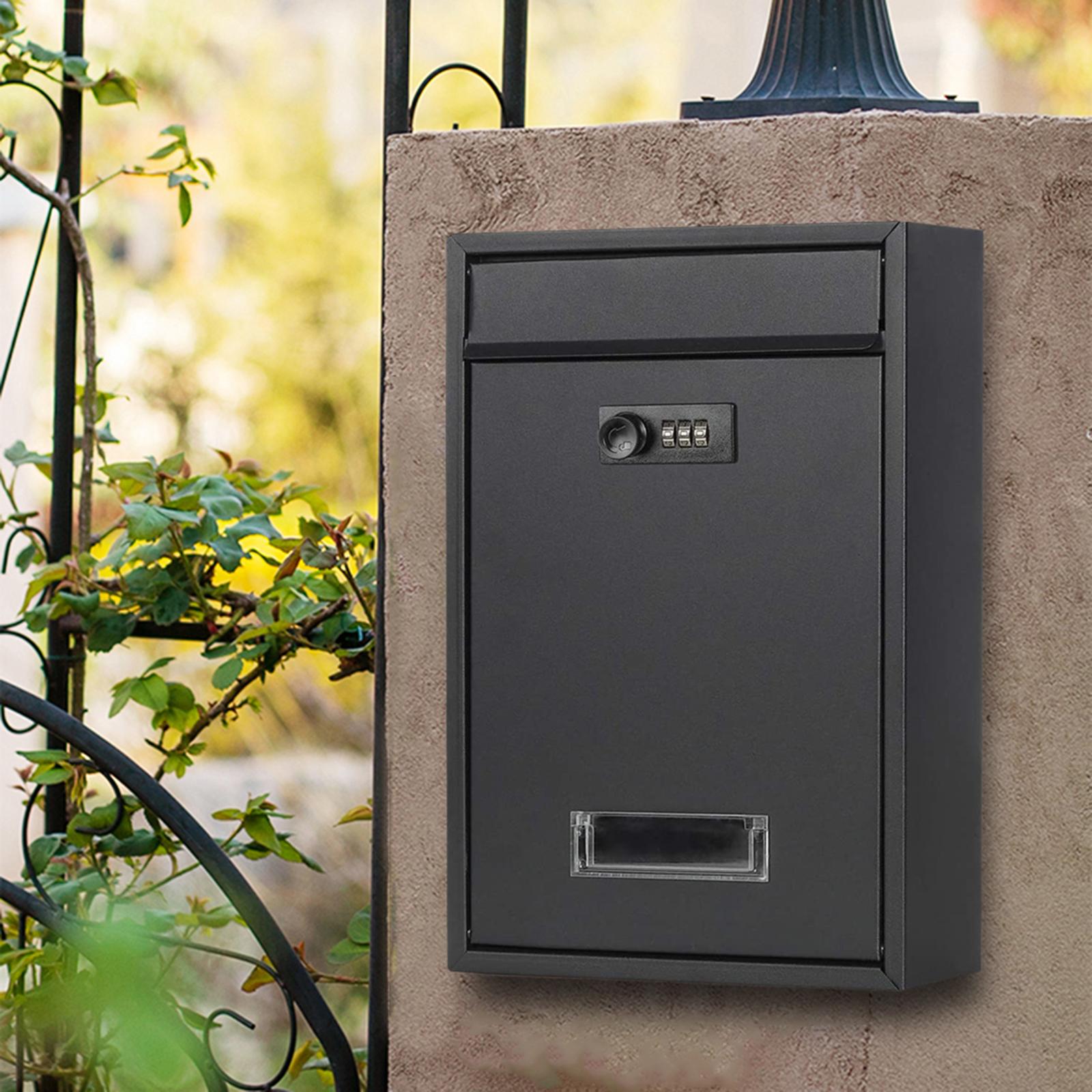 Letter Mailbox Post box with waterproof and Lockable Box with European ...
