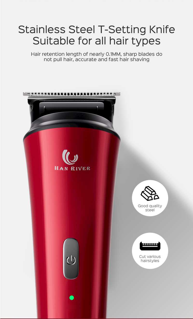 HAN RIVER Razor Full Of Metal Feel/Trimmers/Razor Hair Cut/Red/Black ...