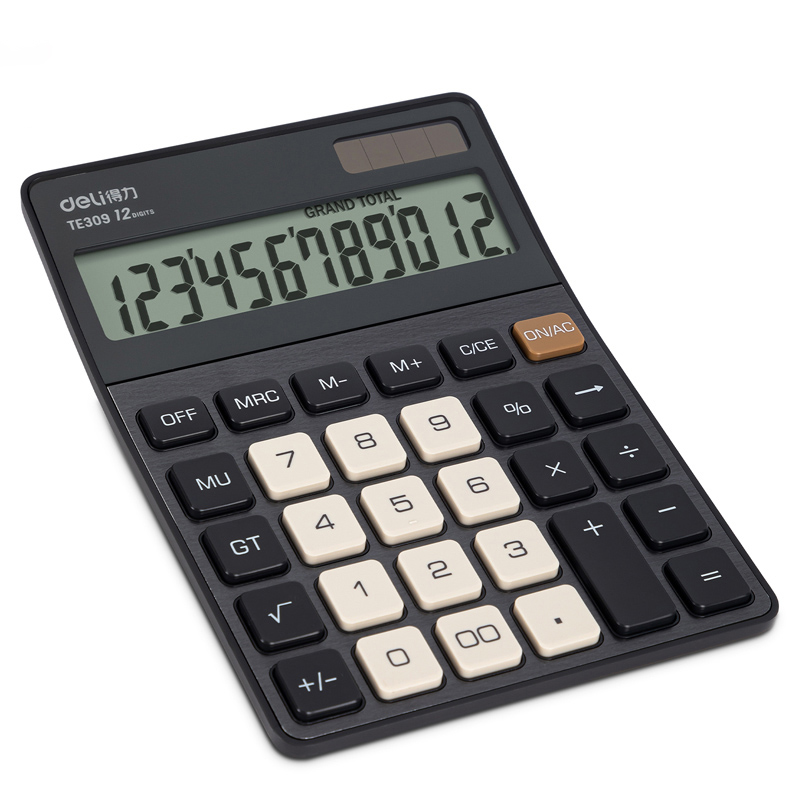 Deli TE309 Electronic Calculator Big Desktop Calculators Luxury Office ...