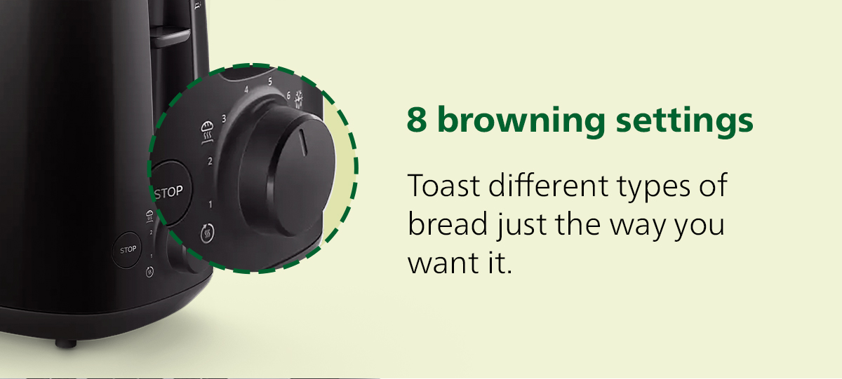 PHILIPS Toaster Two Large Variable Slot With 8 Settings and Integrated ...