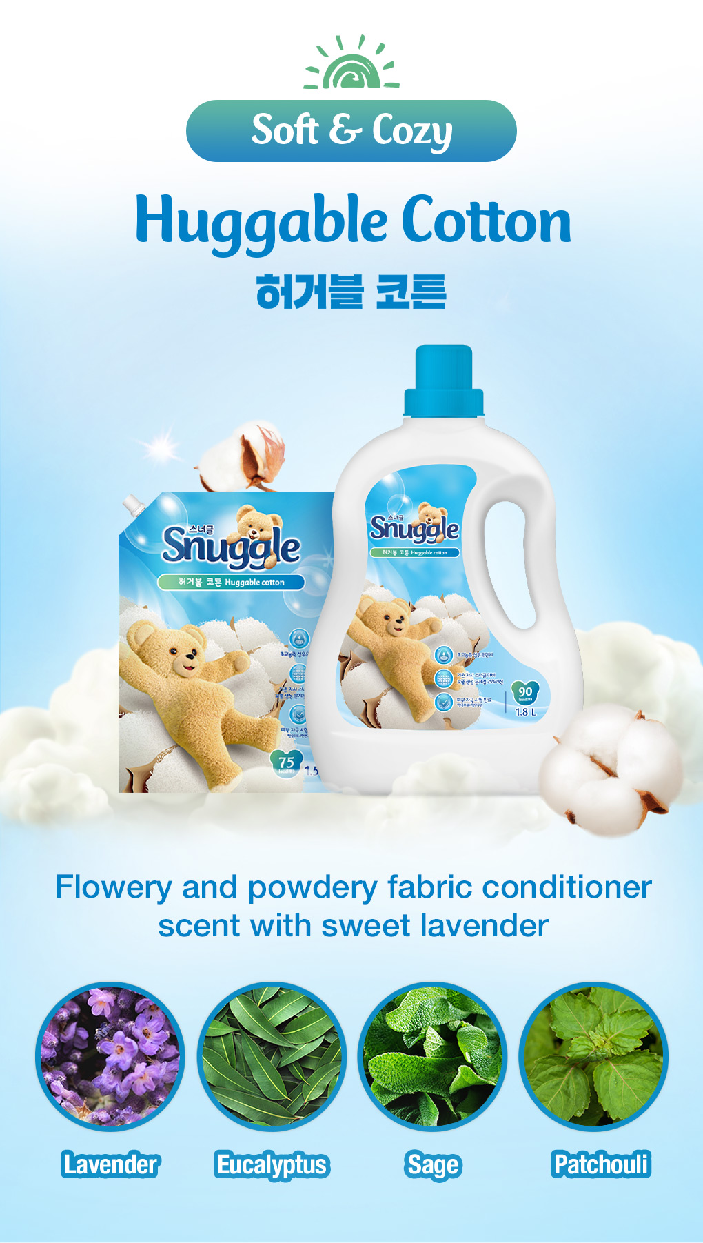 Snuggle Fabric Conditioner Huggable Cotton 1.5L | Shopee Philippines