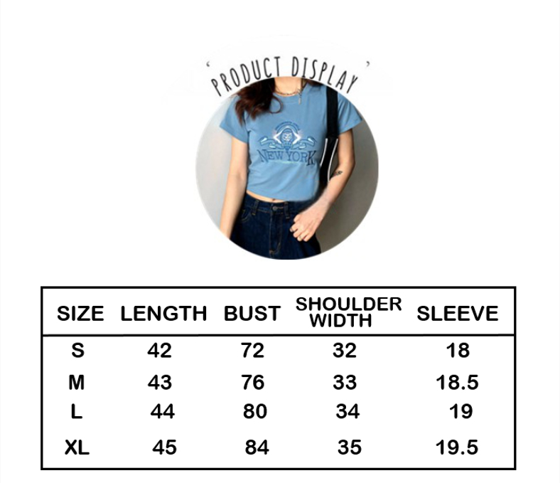 Korean style Classical Embroidery Blue Crop Top for women new 2021 sale #981 | Shopee Philippines