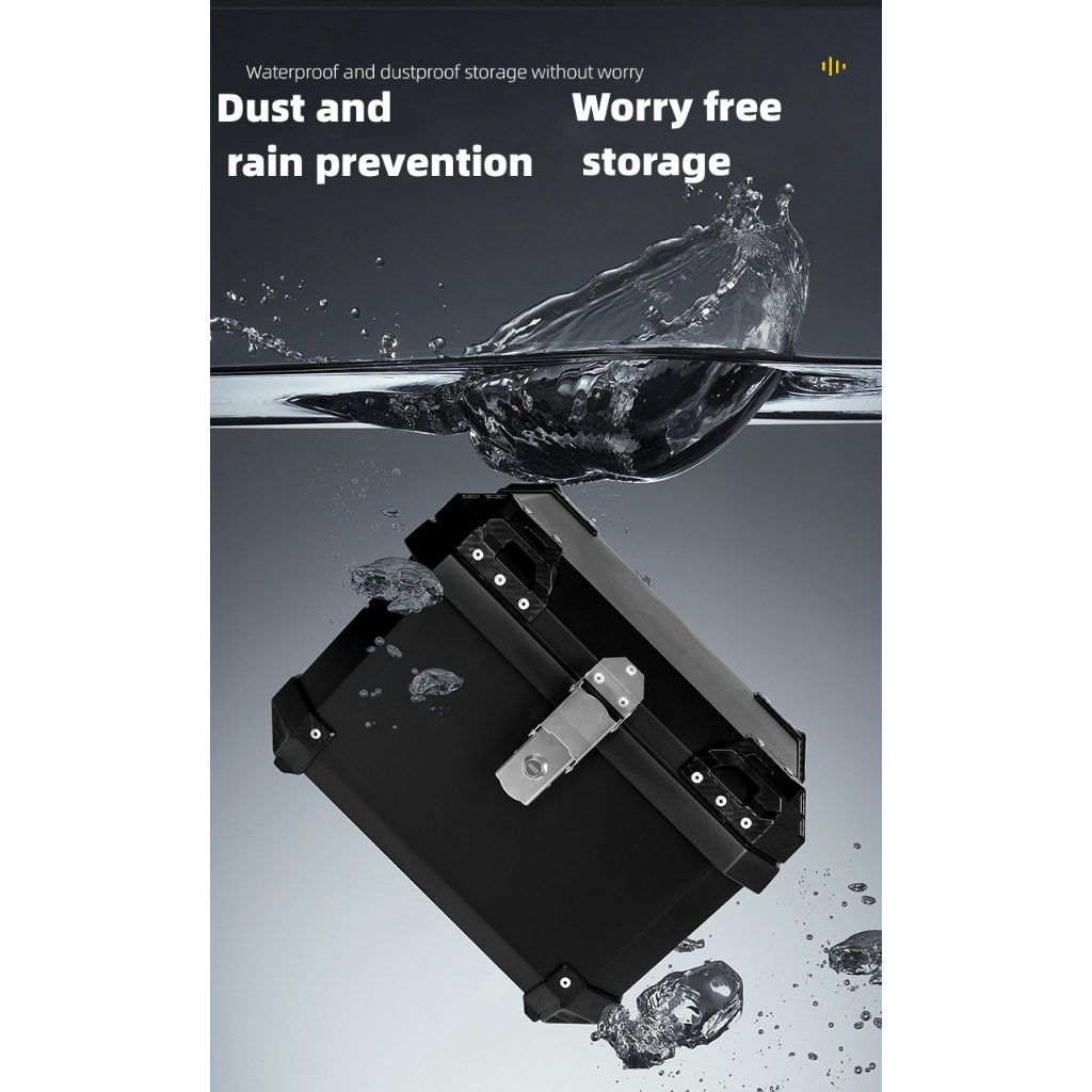 VGV Motor Top Box Motorcycle Box 45LMotorcycle With Base Plate Top Box ...