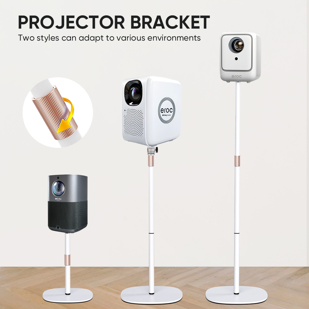 Eroc Projector Stand up to 160cm Adjustable & Foldable w/ Tray for Max ...
