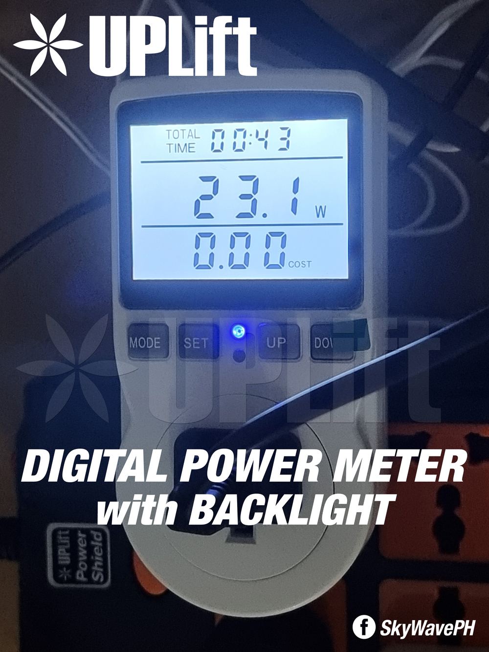 UPLift Digital Power Meter Reader Killawatt Wattmeter KWh Electricity ...