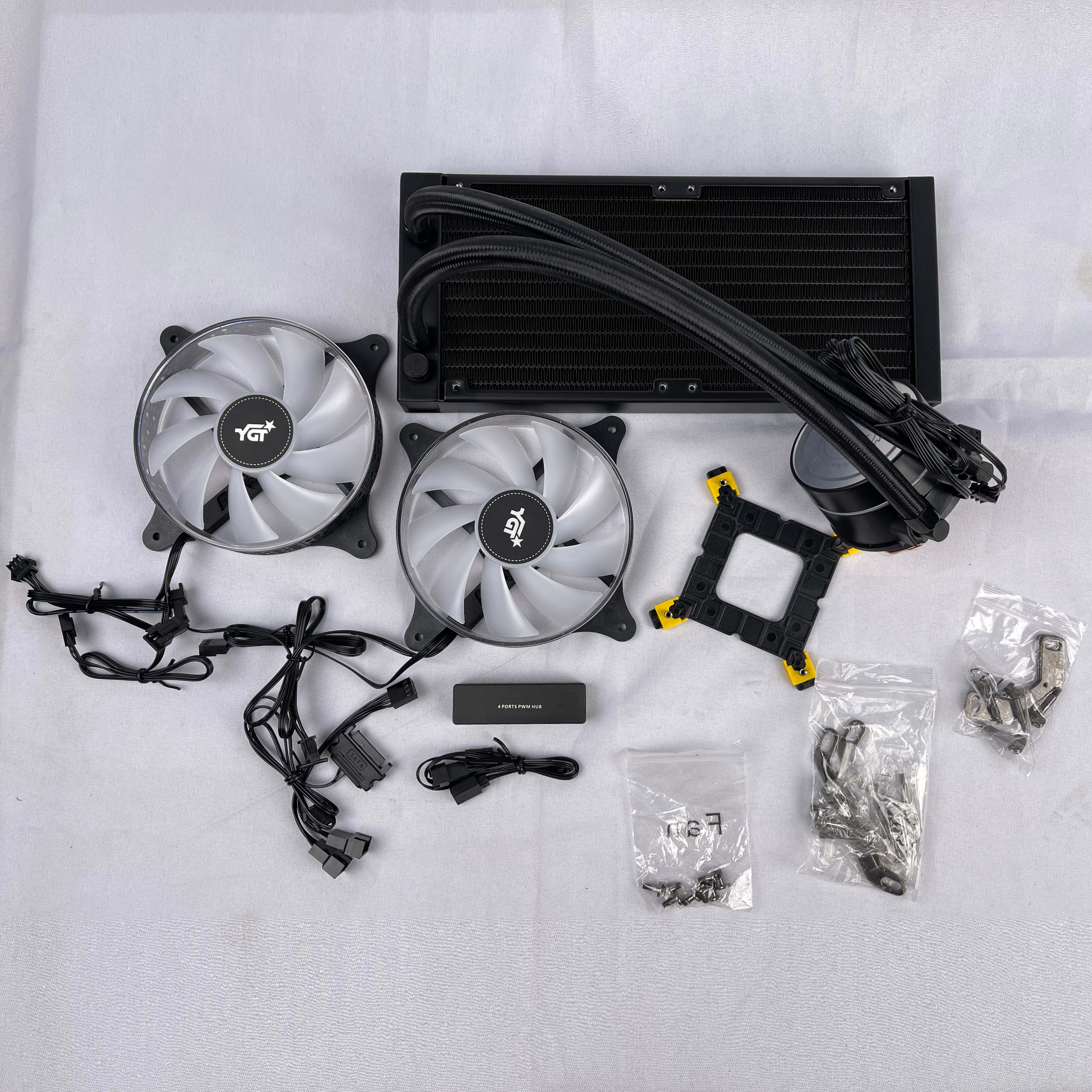 YGT DF-240 black All-in-one Liquid CPU Cooler with 5v 3pin Aura Sync RGB | Shopee Philippines