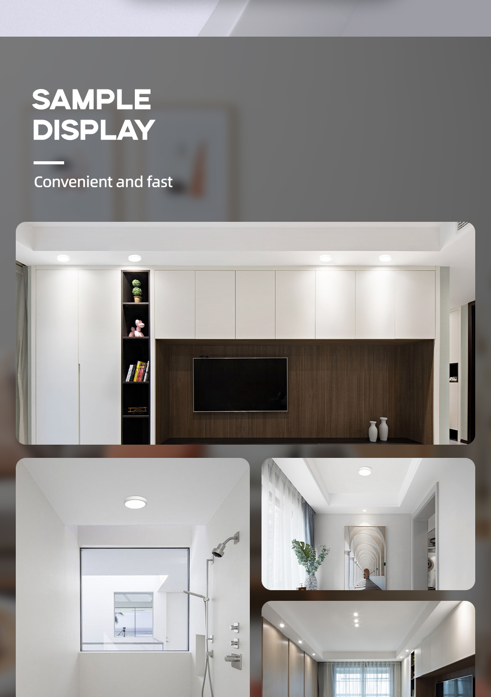 RONG RIVER 24W 18W 12W 6W Round Pin Light LED Ceiling Surface Downlight ...