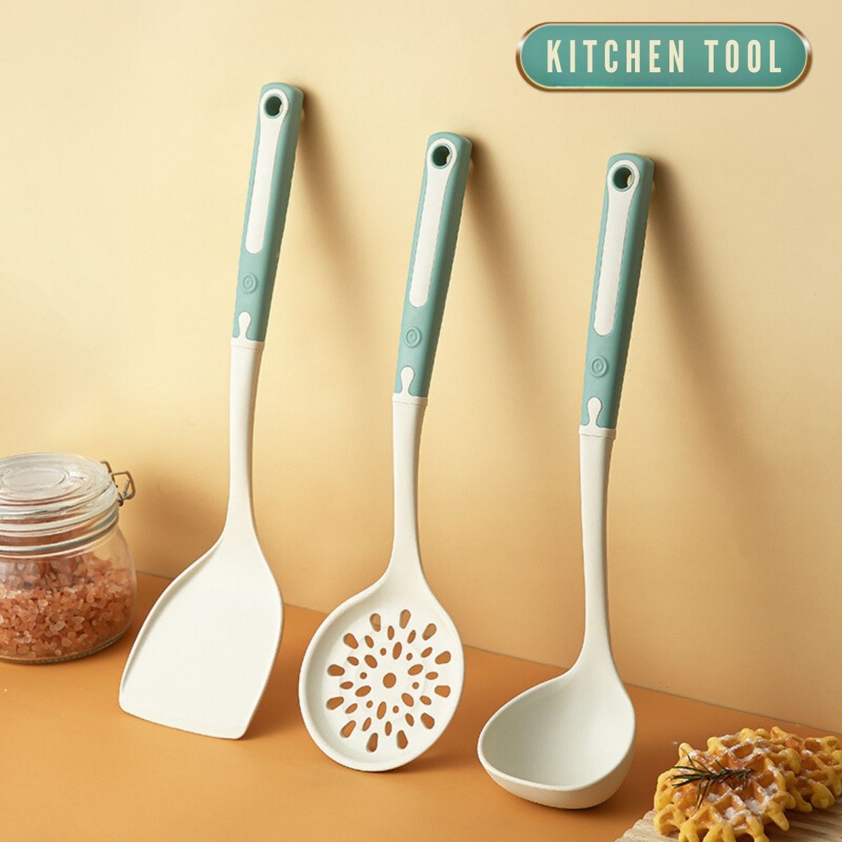 LOCAUPIN 3in1 Set Silicone Kitchen Cookware Essential Tool Non-Stick ...