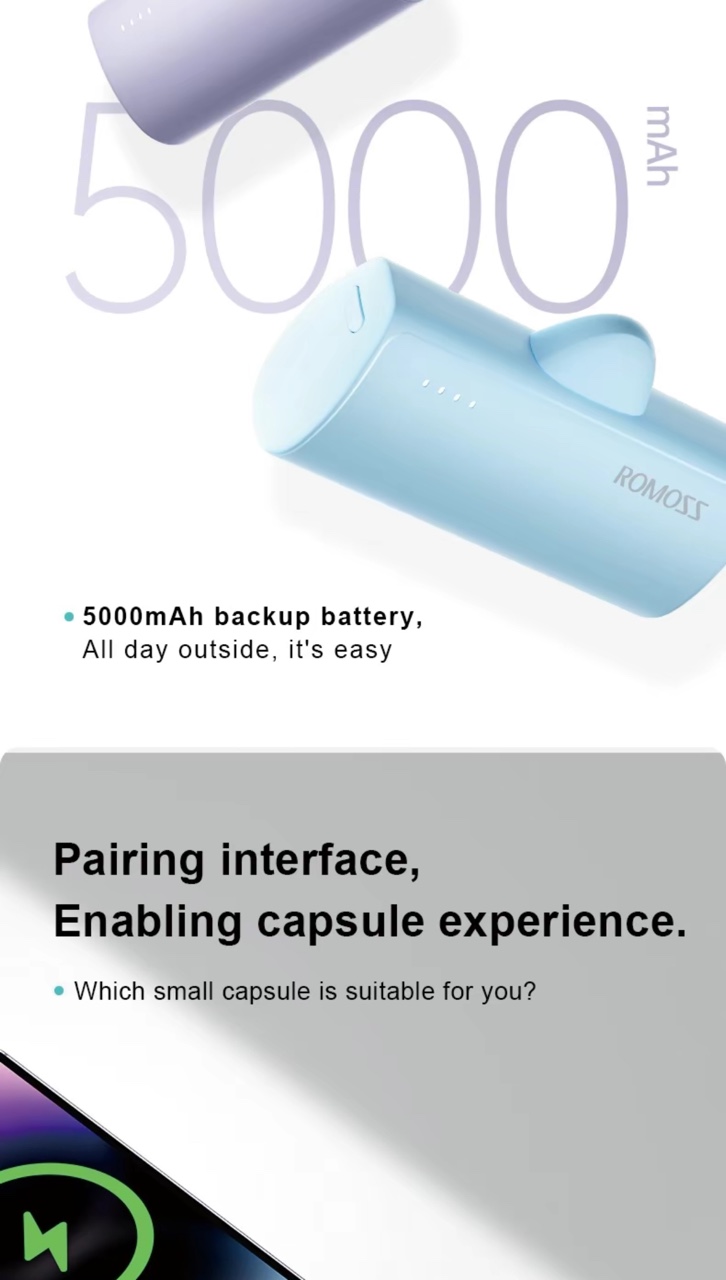 Romoss PPC05 5000mAh Light Ning 12W Mini Super Fast Charging Compact ...