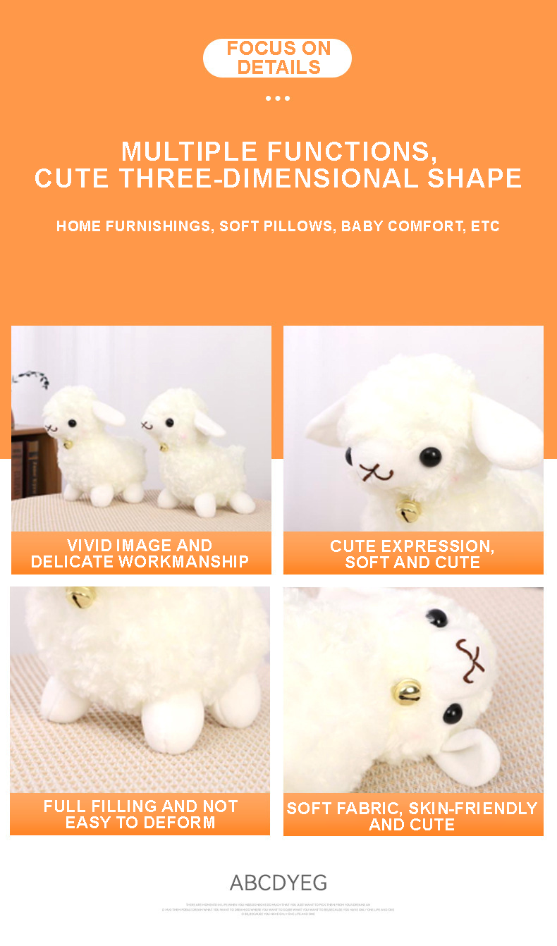 25cm cute White Sheep stuffed toy Plush Doll Toys Home Decoration gift ...