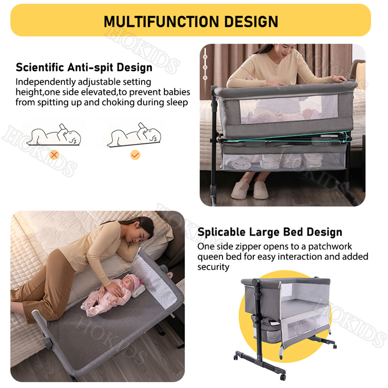 Rocker Crib Portable For Baby Co Sleeper Rocker Bassinet Cradle Mobile ...