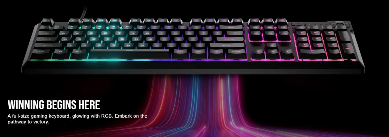 CORSAIR K55 CORE RGB Gaming Keyboard with fully customizable ten-zone RGB backlighting CH ...
