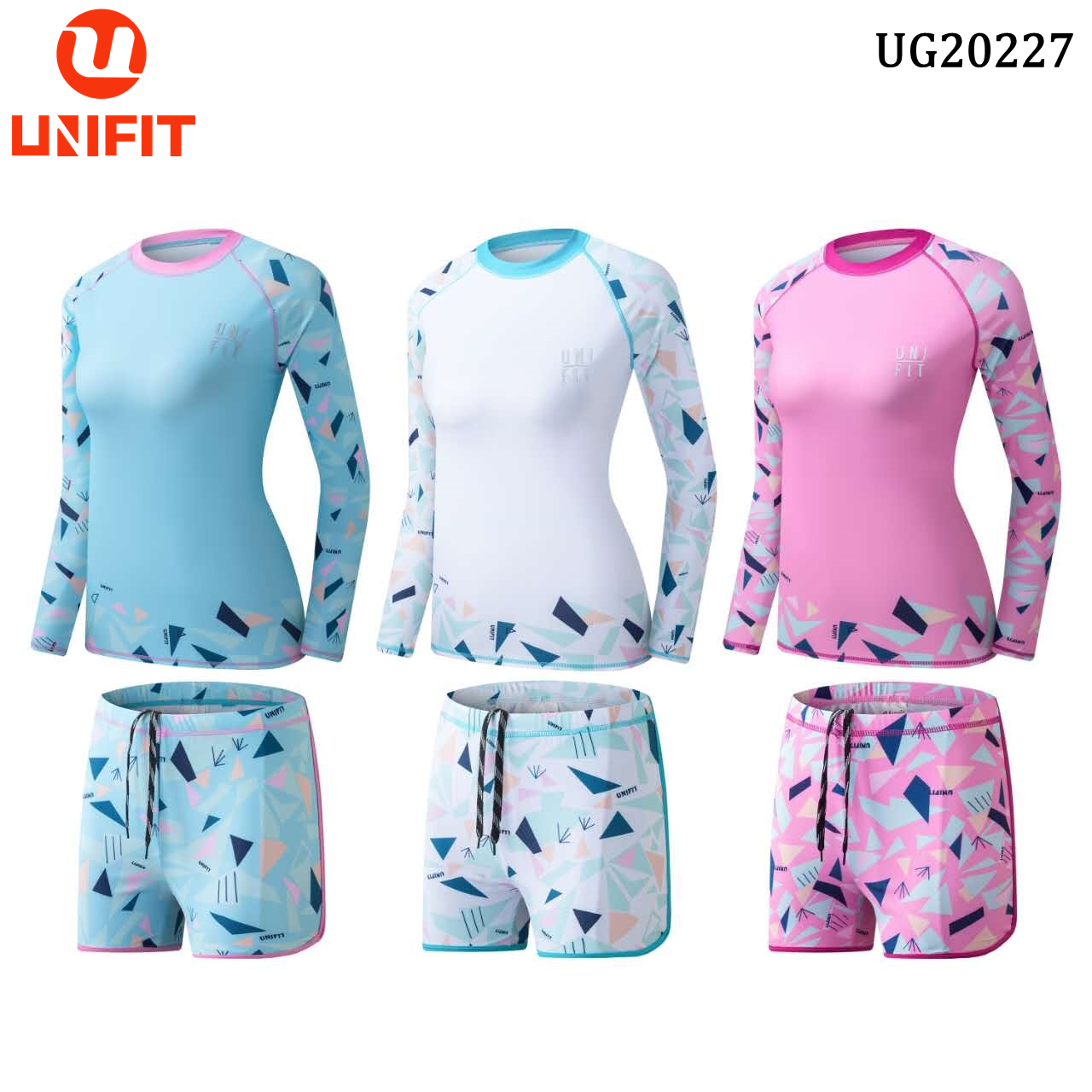 UNIFIT Women,s Rash Guard Swimsuit Swimwear Dri-Fit Rush Guard Terno UG ...