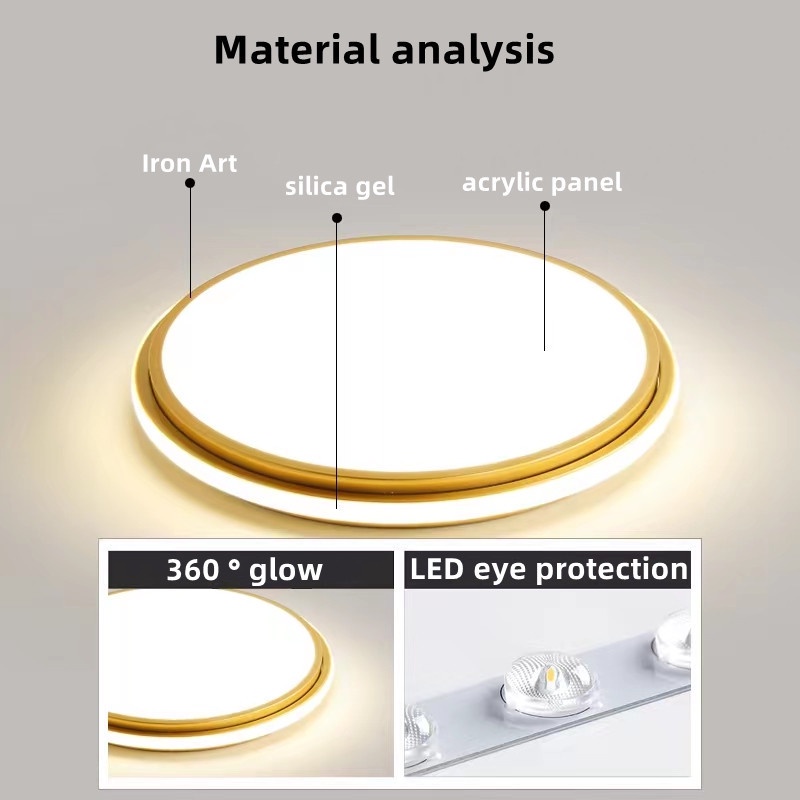 (HOT) Tricolor LED ceiling light Modern simple ceiling lamp Nordic ...
