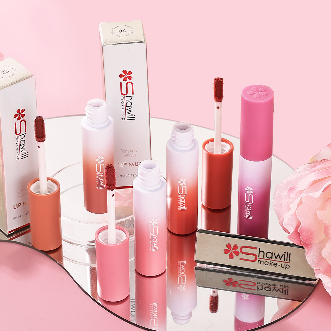 Shawill Matte Lipstick Soft Velvet Lip Mud Lip Tint Smooth Long Wearing ...