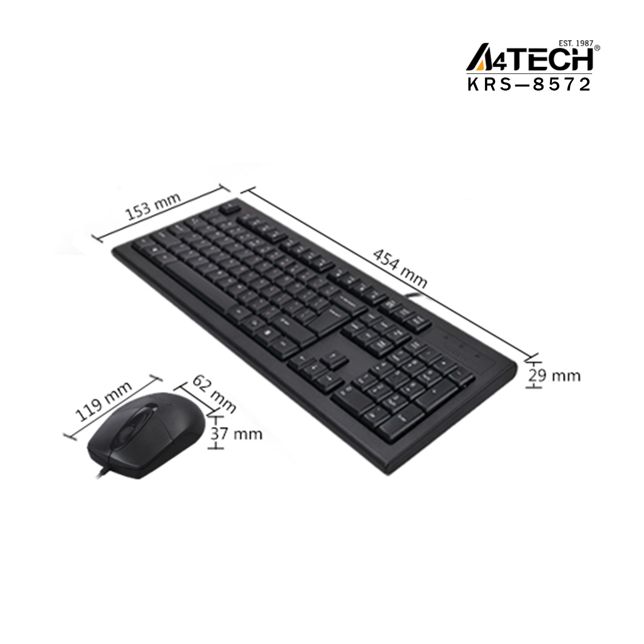 A4TECH KRS-8572 KEYBOARD AND MOUSE COMBO BUNDLE USB TYPE | Shopee Philippines