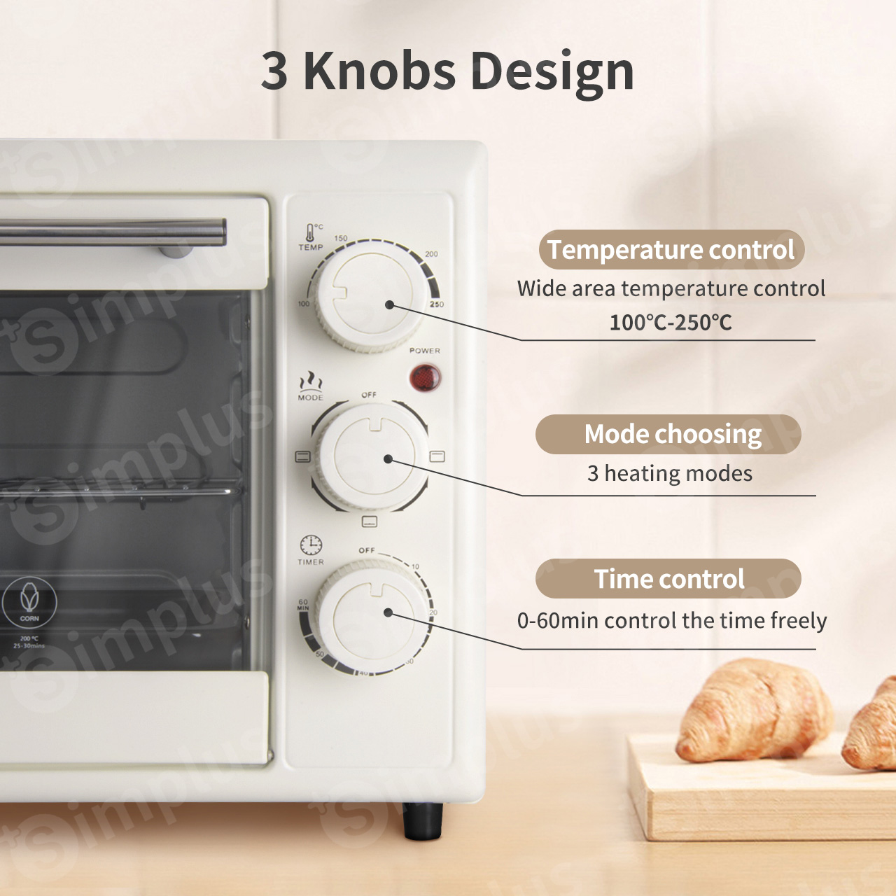 INSSA x Simplus Electric Oven 12L/30L Large Capacity Household Baking ...