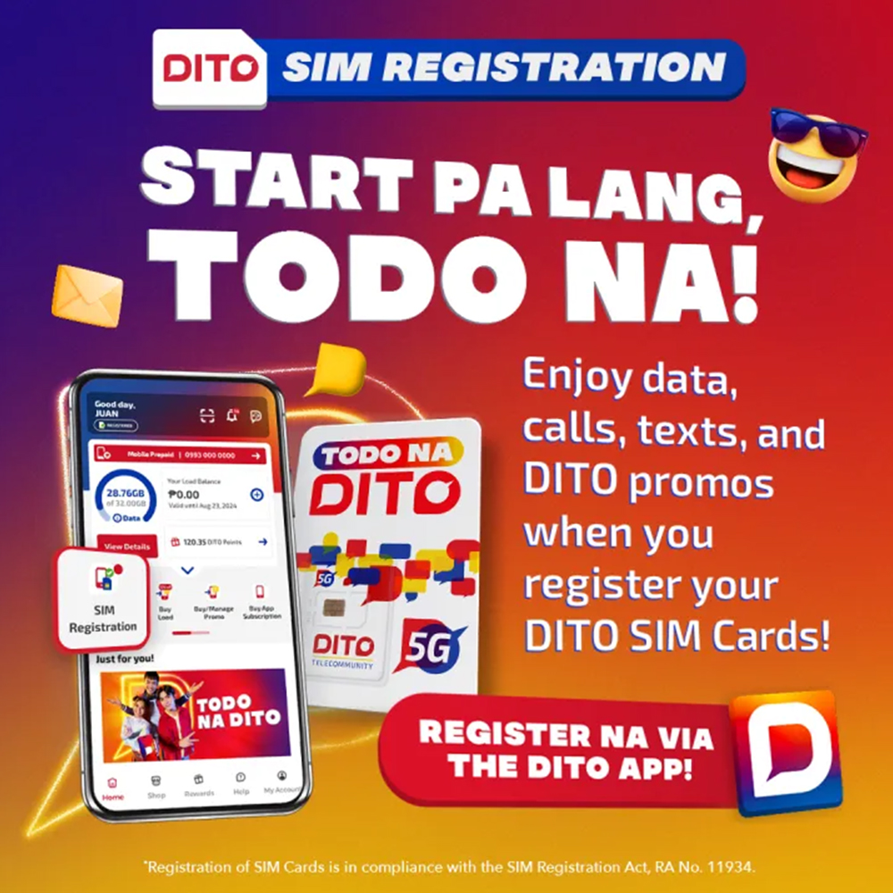 DITO Level-Up 199 SIM Pack with P1,000 worth of Bonus Load | Shopee ...
