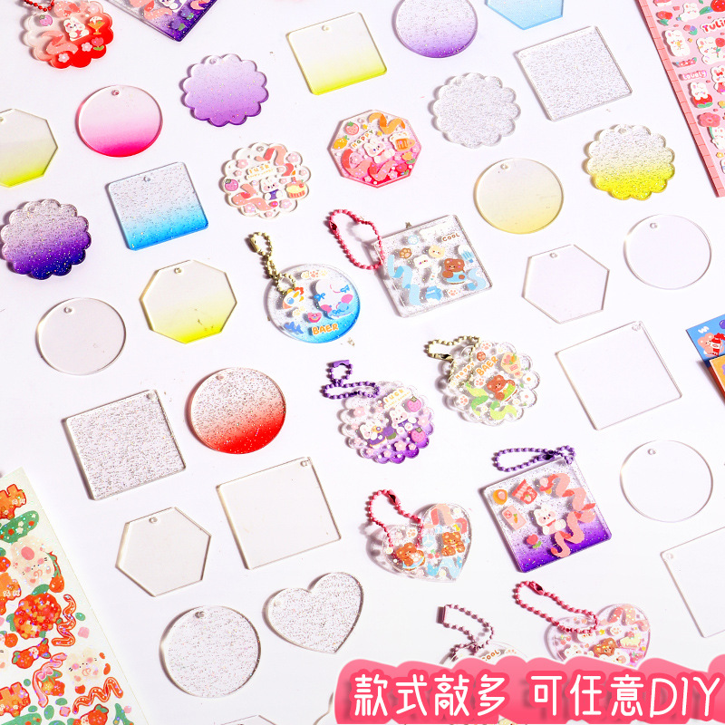 DIY Keychain Box for Girls with Cream Glue and Stickers Material ...