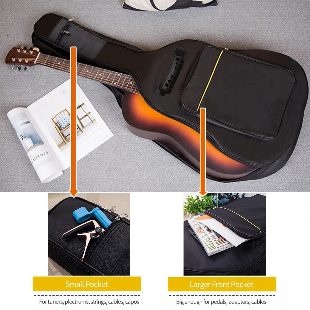 41/40 inch Waterproof Padded Protective Guitar Bag Soft Guitar ...