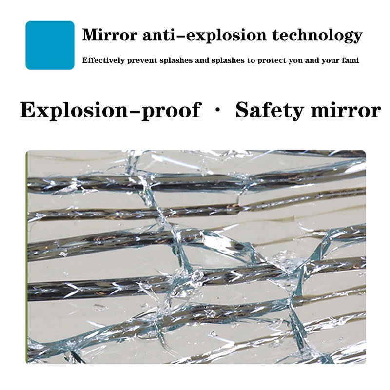 HD Explosion-proof Mirror Bathroom Mirror Perforation-free Mirror Wall ...