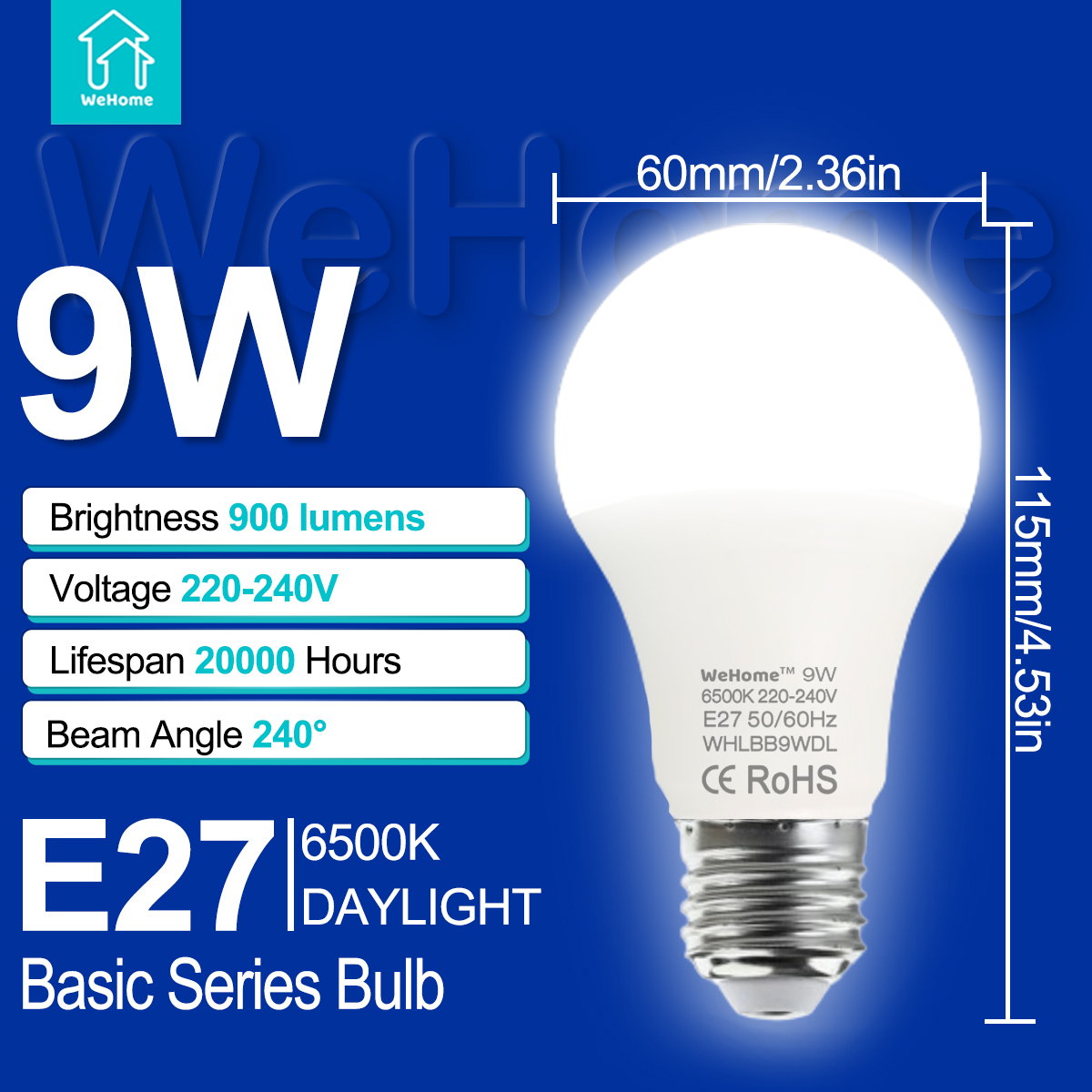 WeHome E27 LED Bulb Light Daylight Led Light Bulbs A-Bubble 5W 9W 12W ...